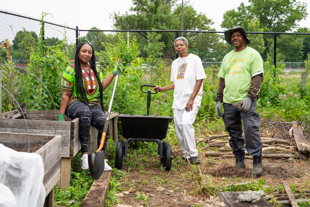 Michael Wilcox prepares the Hunting Park Community Garden for a ...